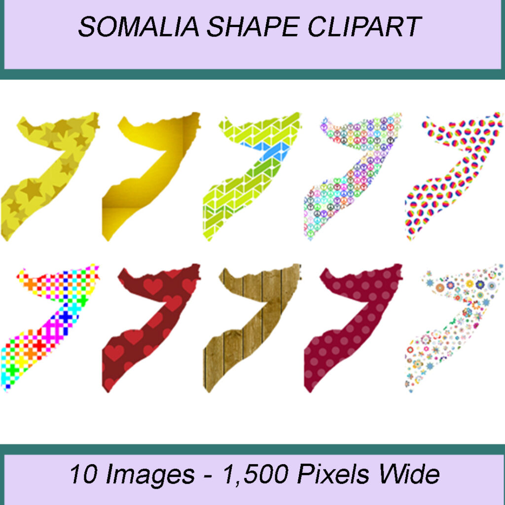 SOMALIA SHAPE CLIPART ICONS - MasterBundles