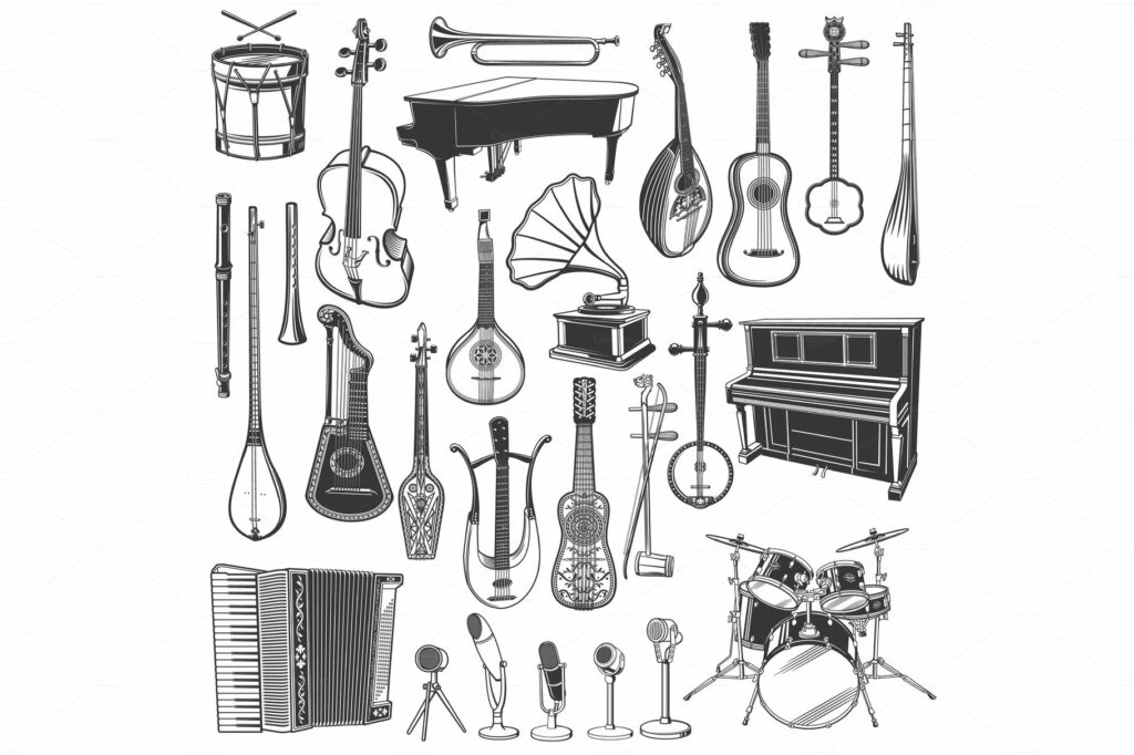 Musical instrument and microphone – MasterBundles