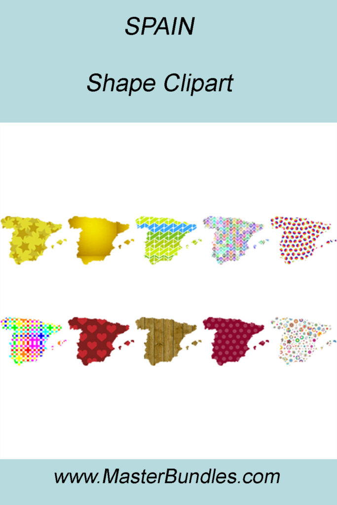 SPAIN SHAPE CLIPART ICONS - MasterBundles