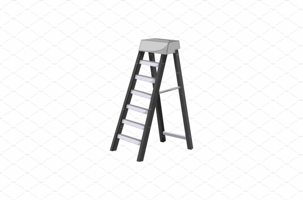 safety step ladder safety cartoon – MasterBundles