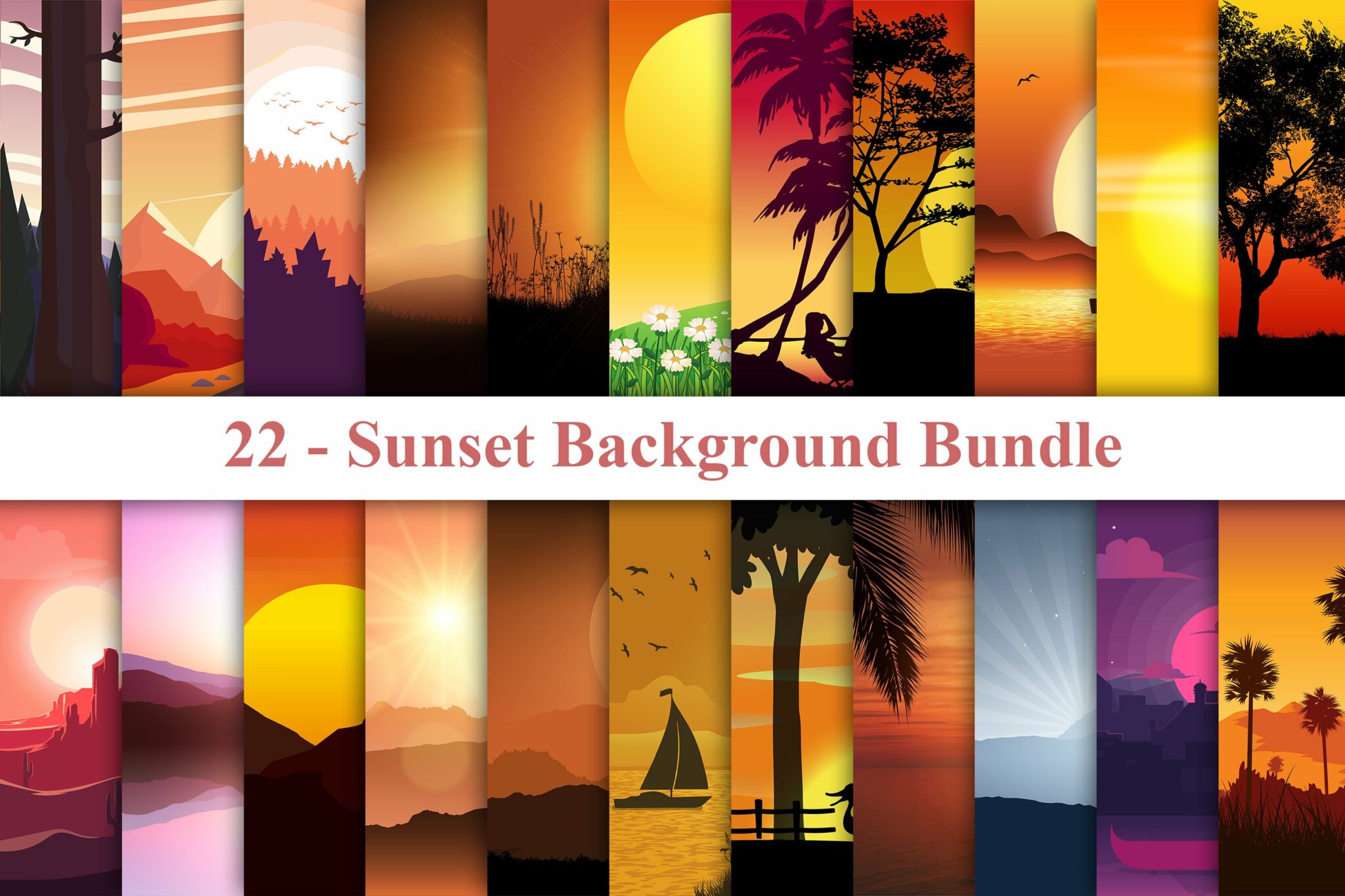 Sunset Background Bundle – MasterBundles