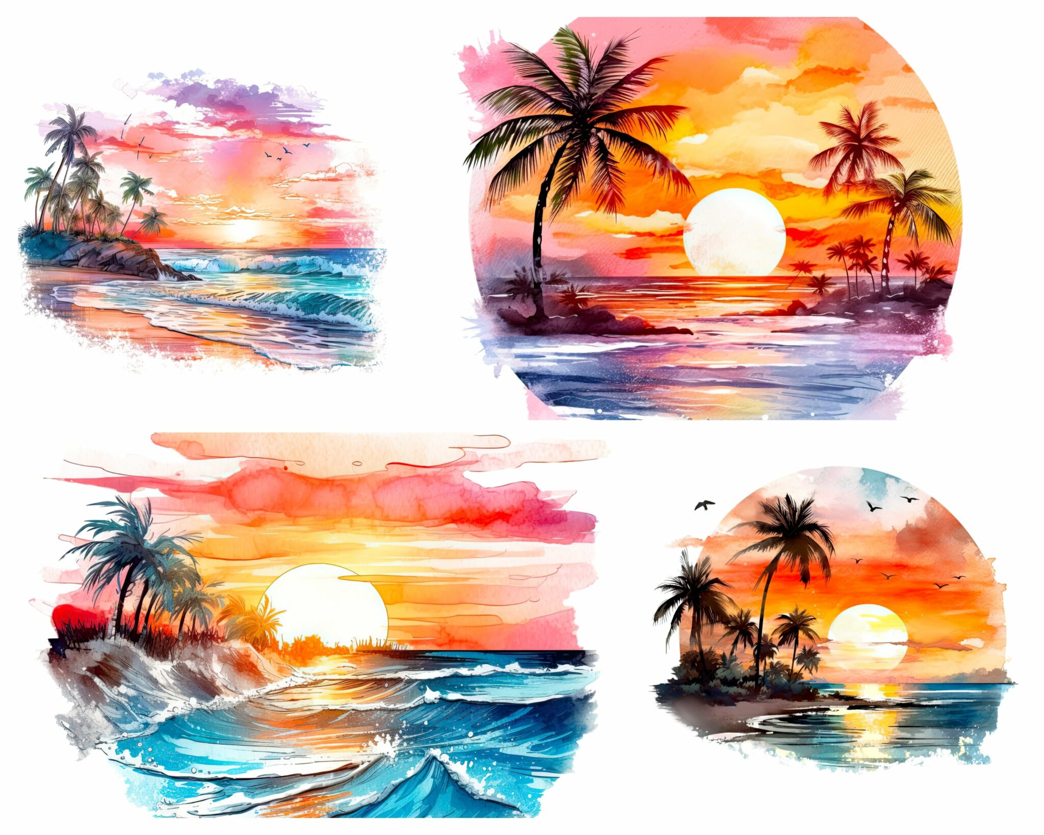 Sunset Beach Png Clipart - 10 Png – MasterBundles