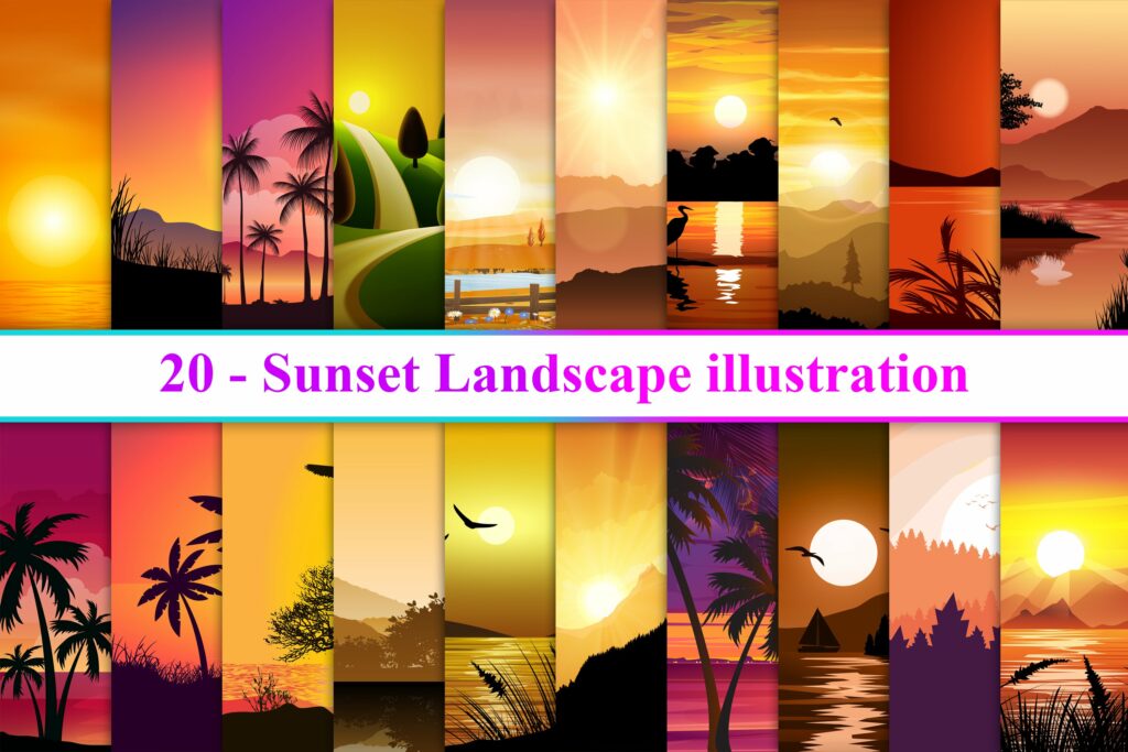 Sunset Landscape – MasterBundles