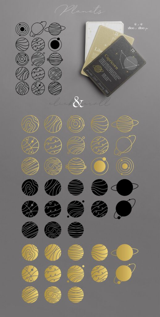 Mystical Celestial set. Cosmic Witch – MasterBundles