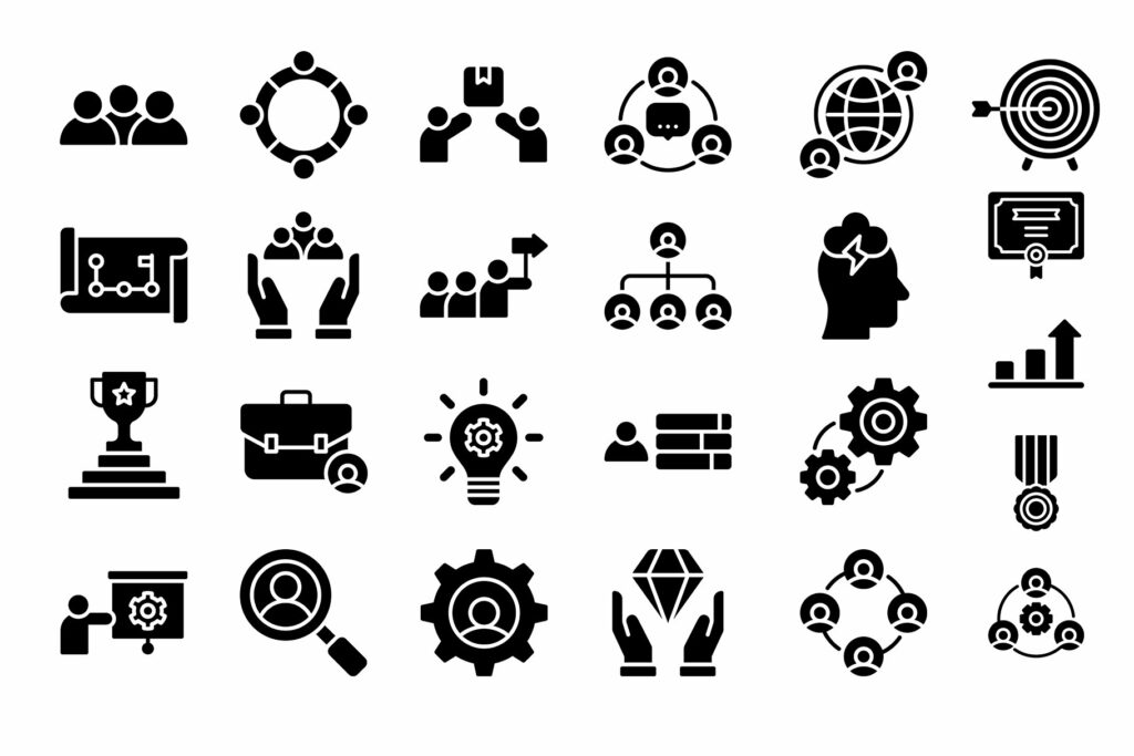 Teamwork Icons 3 Styles – MasterBundles