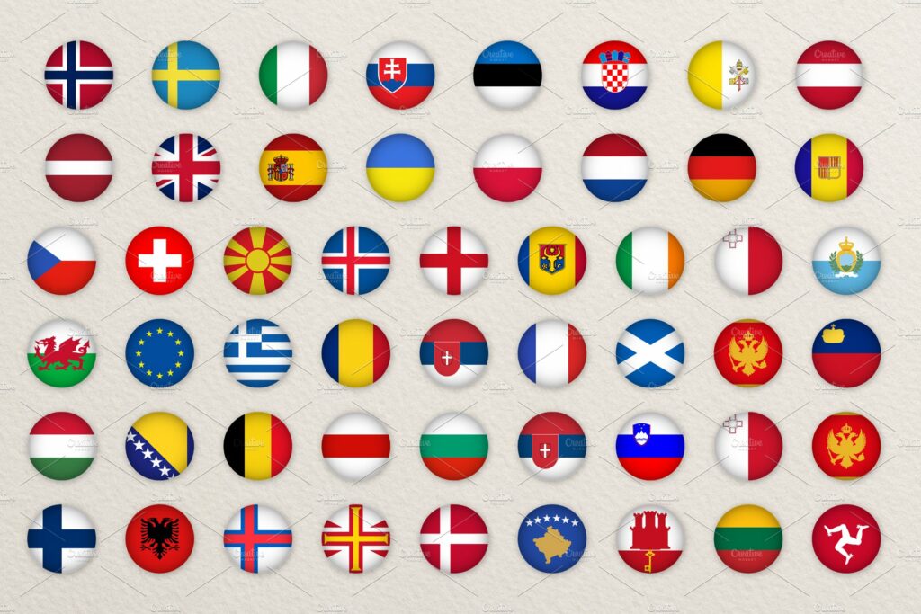 Europe Flag Icons | Circled Flags – MasterBundles