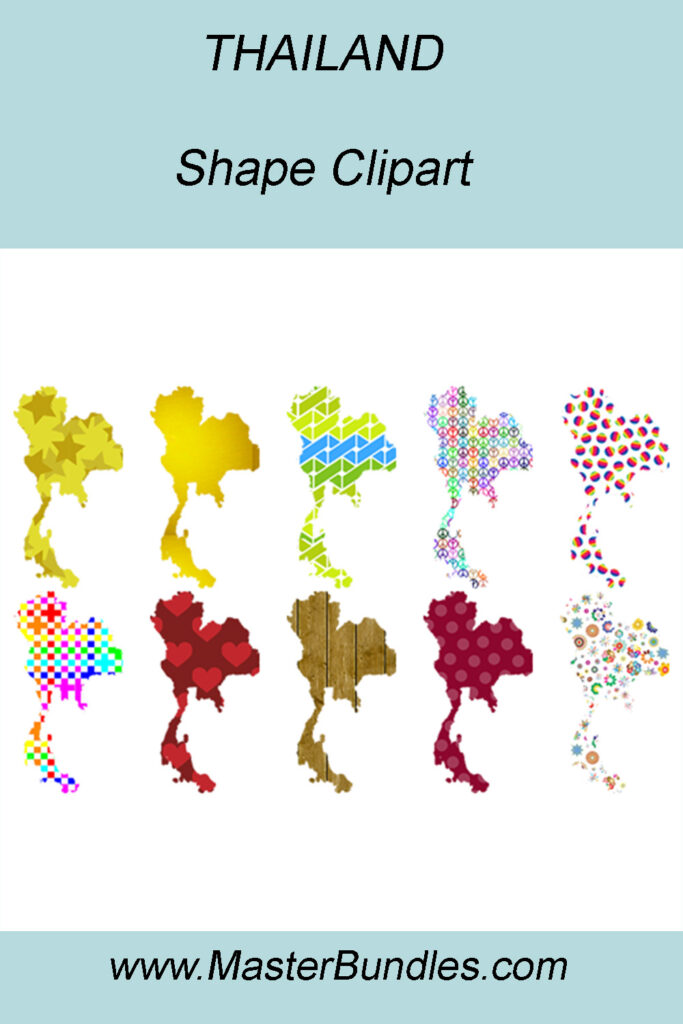 THAILAND SHAPE CLIPART ICONS - MasterBundles