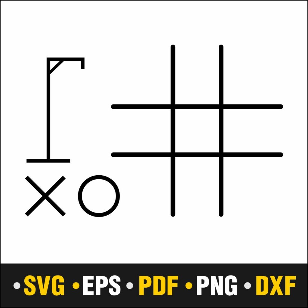 Tik Tak Toe Svg, Tik Tak Toe Frame Svg, Vector Cut file Cricut ...