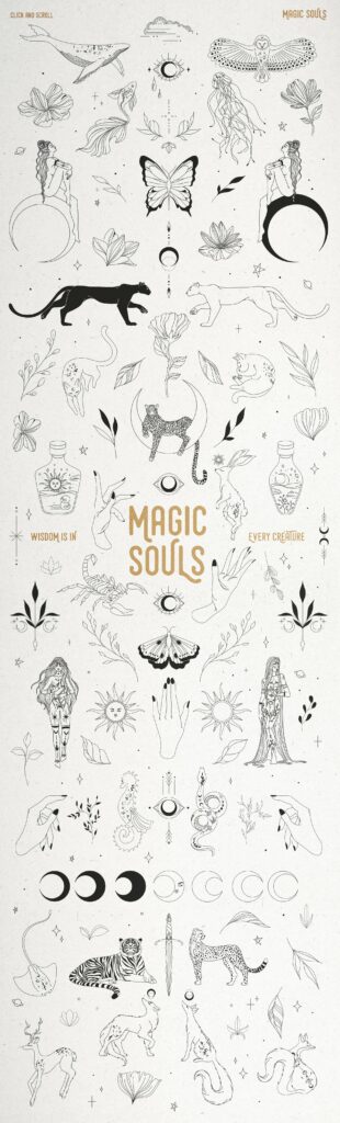 Magic Souls Vector+PNG Illustrations – MasterBundles