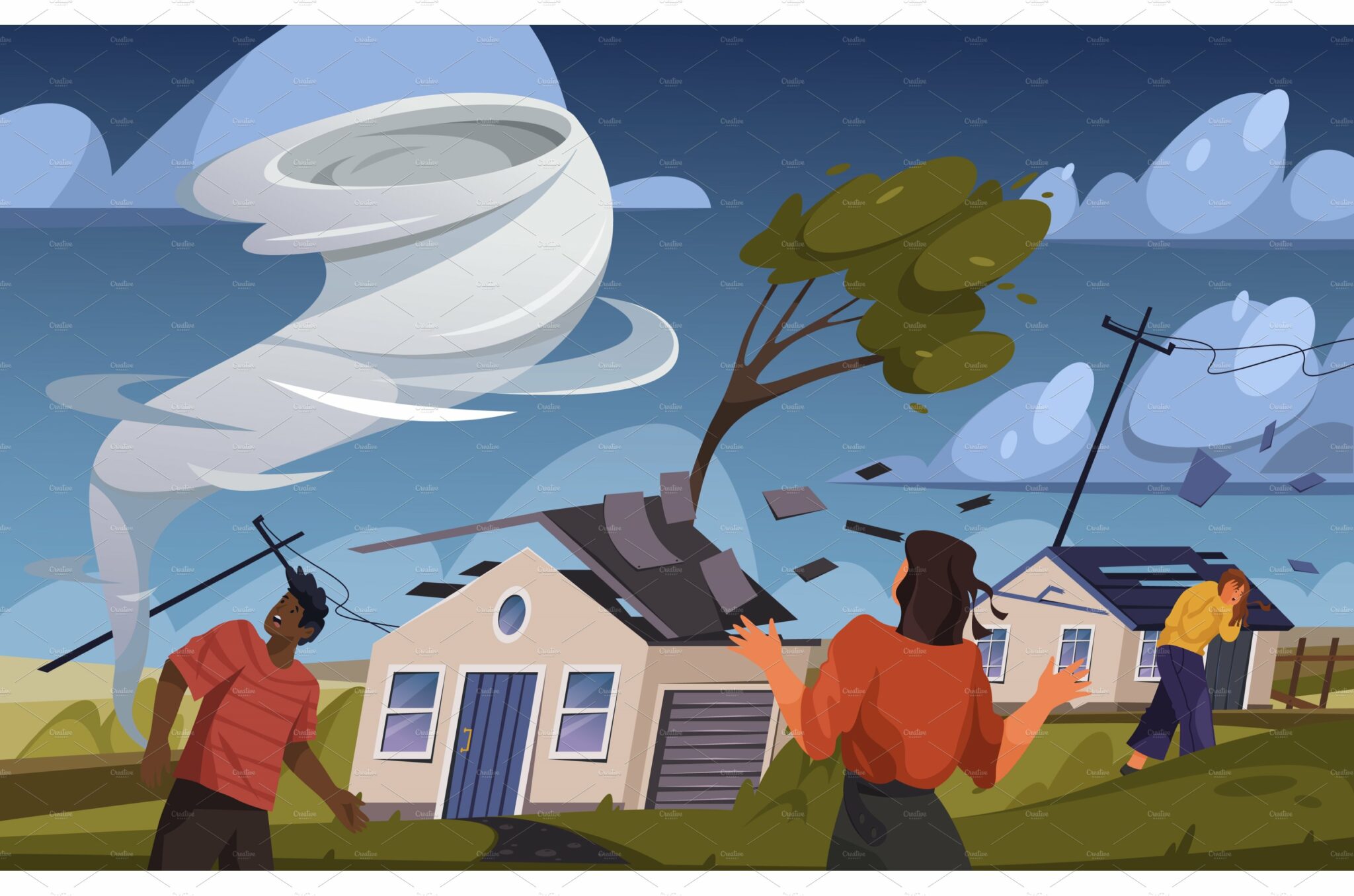 Tornado or whirlwind, vector – MasterBundles