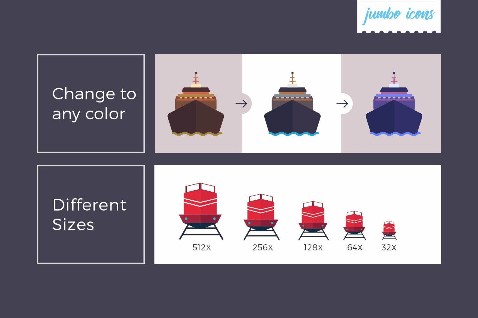 Flat Vector Icons Transport Pack V2 – MasterBundles
