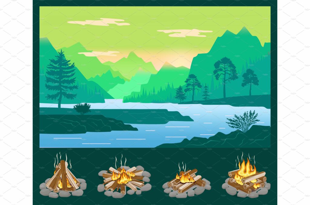 Simple vector landscape with – MasterBundles