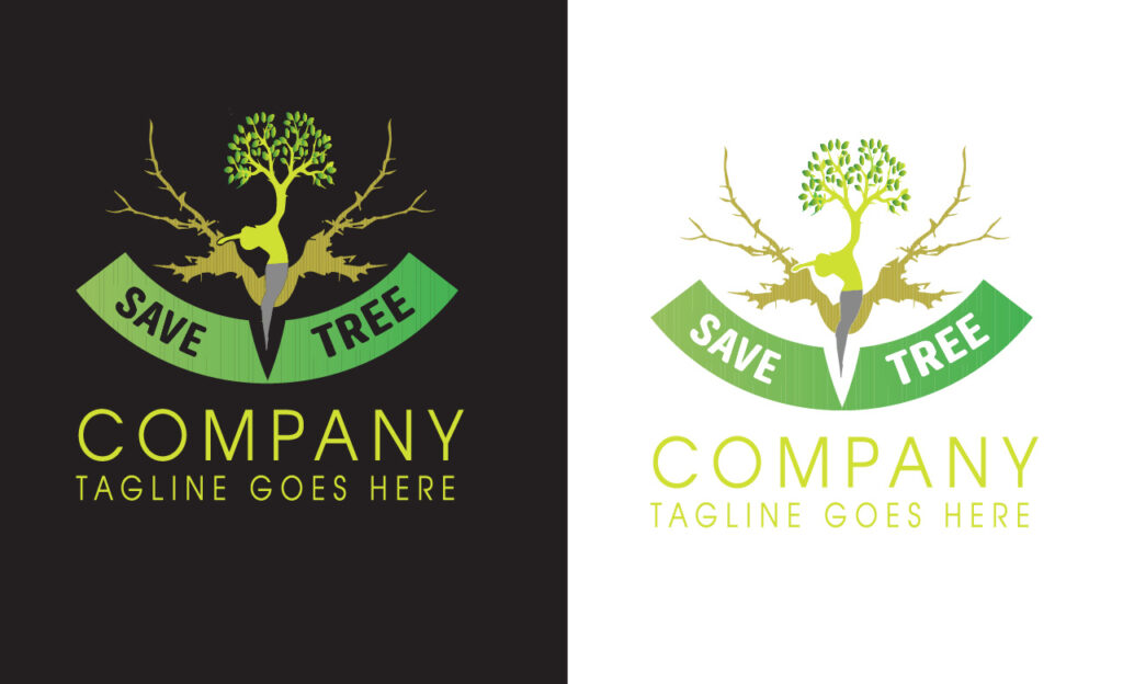 SAVE TREE AWESOME LOGO DESIGN - MasterBundles