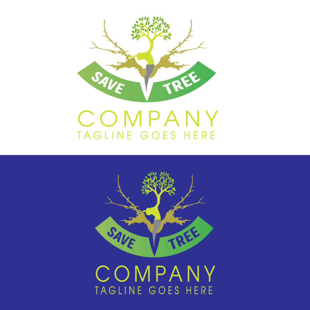 SAVE TREE AWESOME LOGO DESIGN - MasterBundles