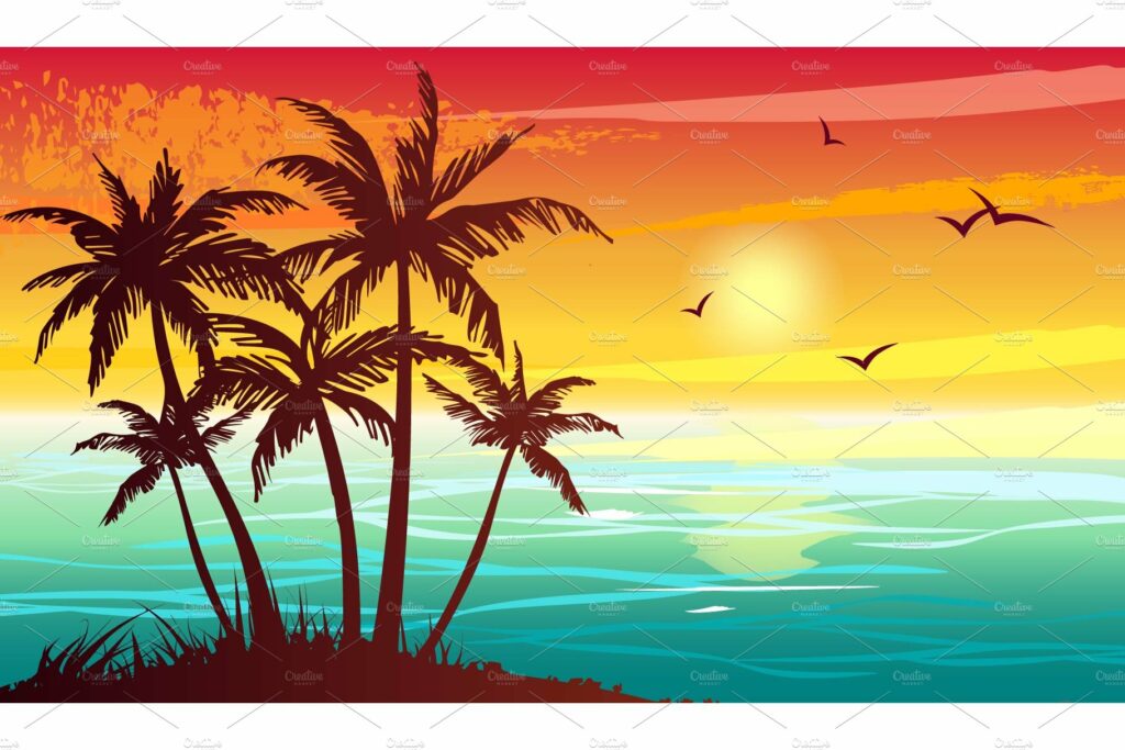 Tropical landscape. – MasterBundles