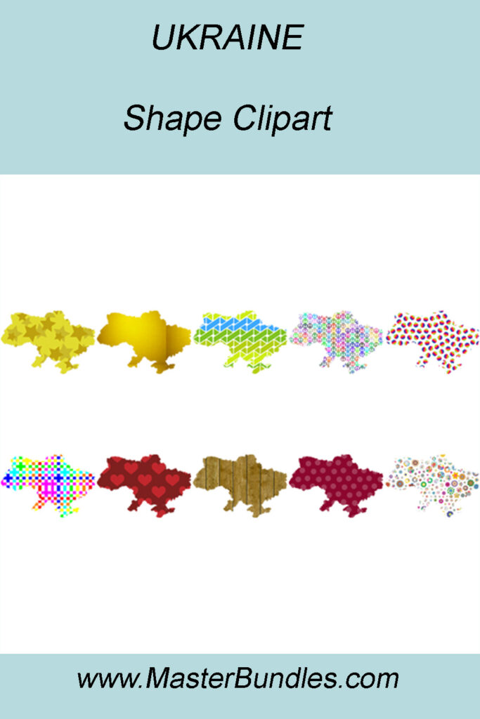 UKRAINE SHAPE CLIPART ICONS - MasterBundles