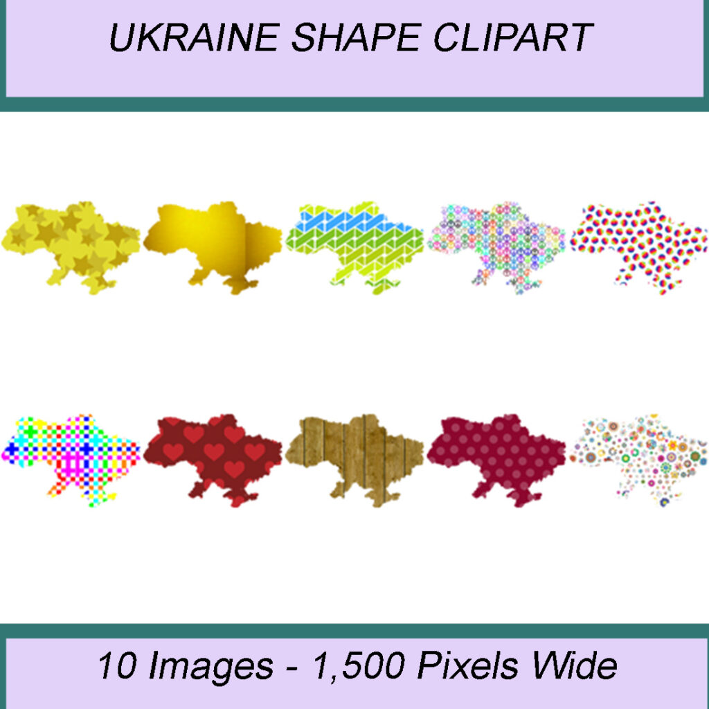 UKRAINE SHAPE CLIPART ICONS - MasterBundles