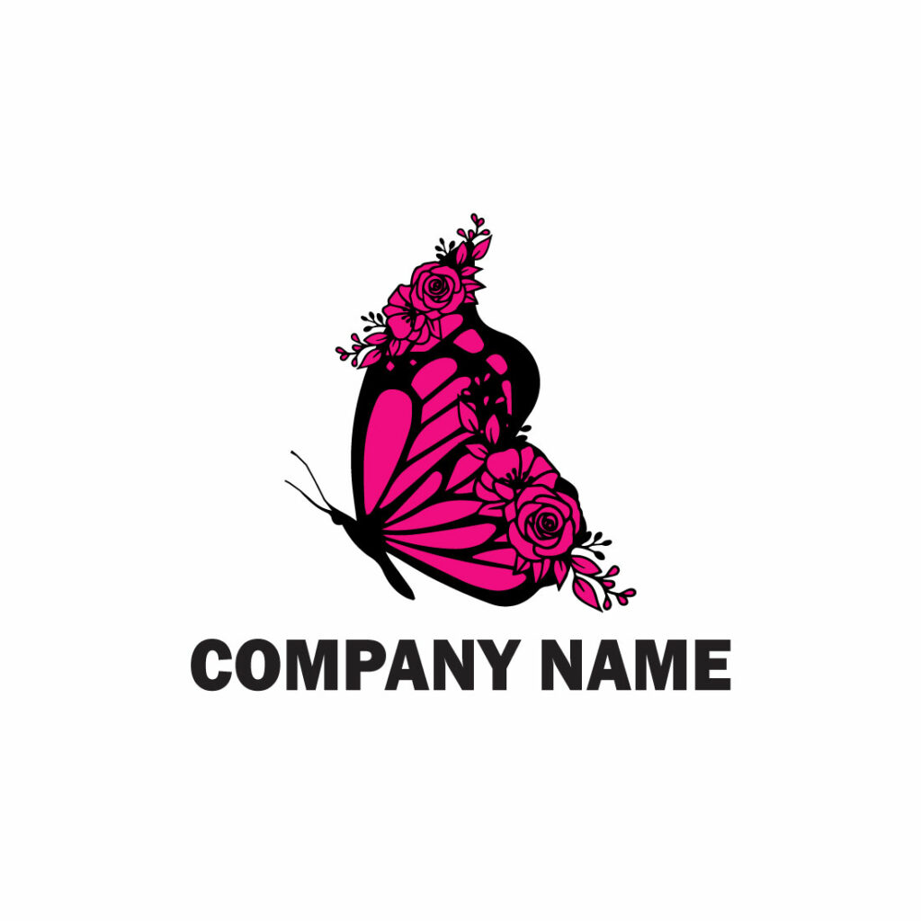 Free Butterfly Floral logo - MasterBundles