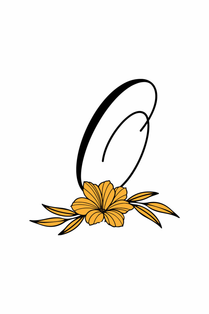 Free O Letter Wedding Flower Logo - MasterBundles
