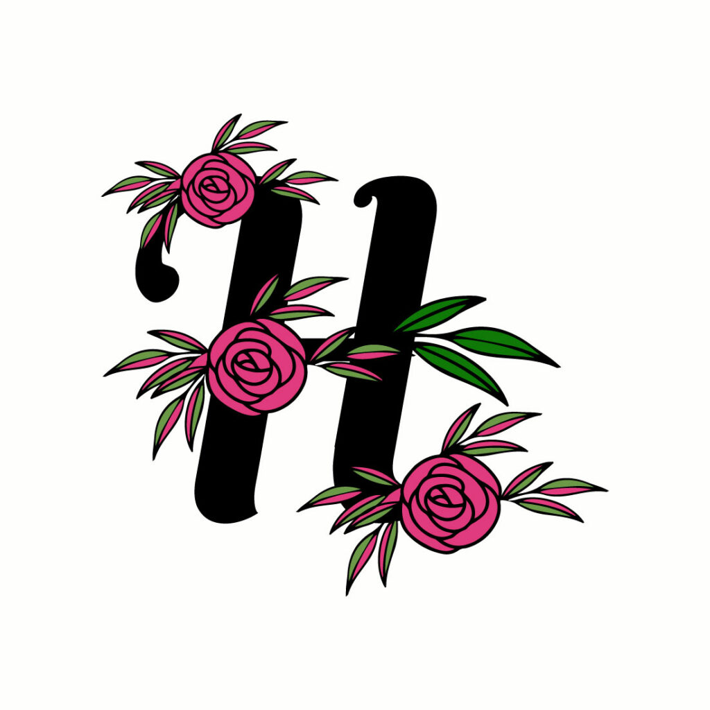 Free H letter floral Logo - MasterBundles