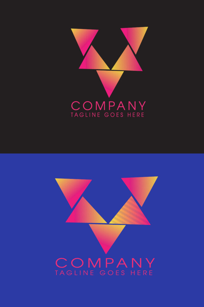 V LETTER AWESOME LOGO DESIGN TEMPLATE - MasterBundles