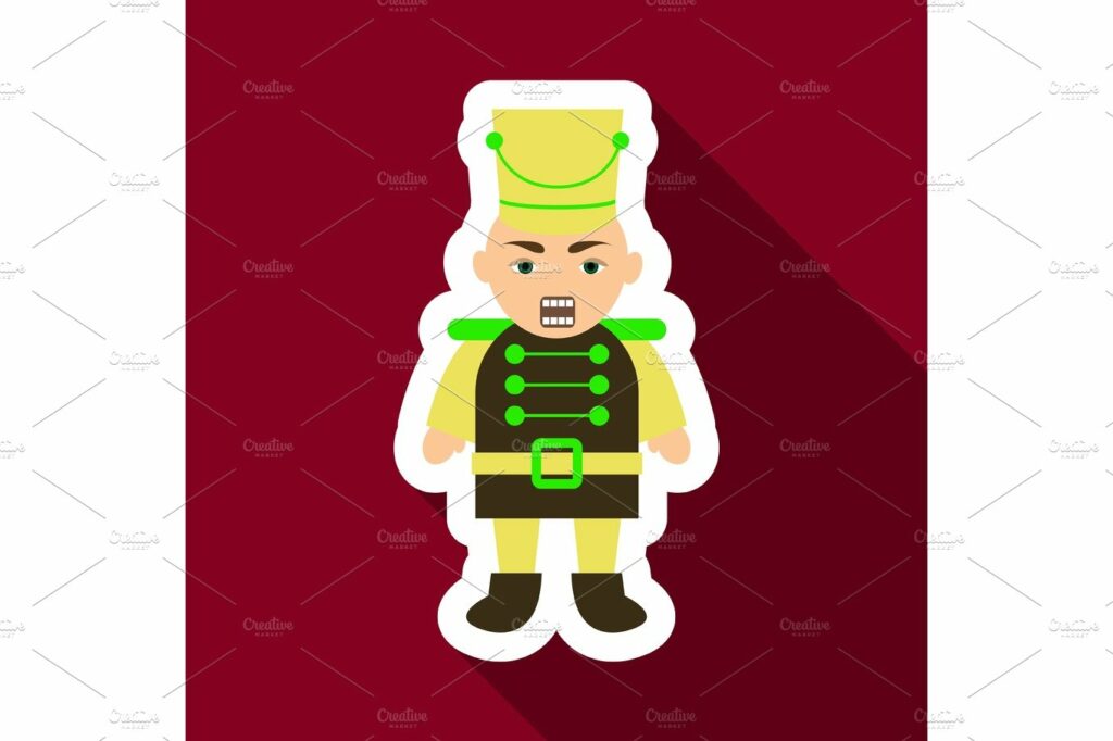 Flat Icon with shadow nutcracker – MasterBundles