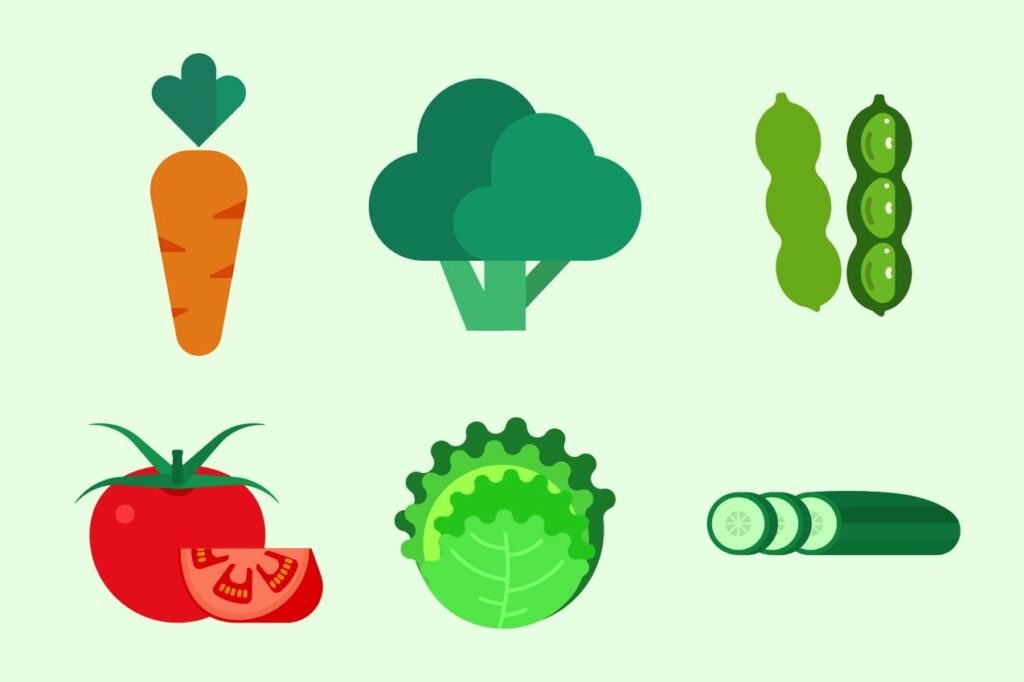 Vegetables Elements for Kids – MasterBundles