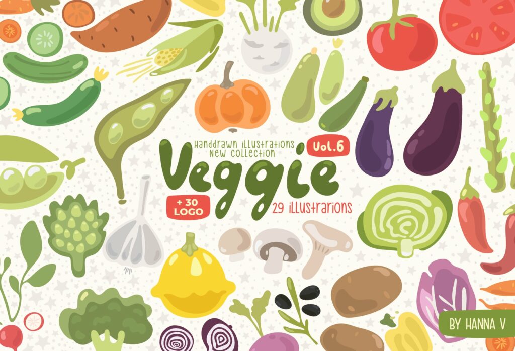 Veggie - Vector Set Vol.6 – MasterBundles