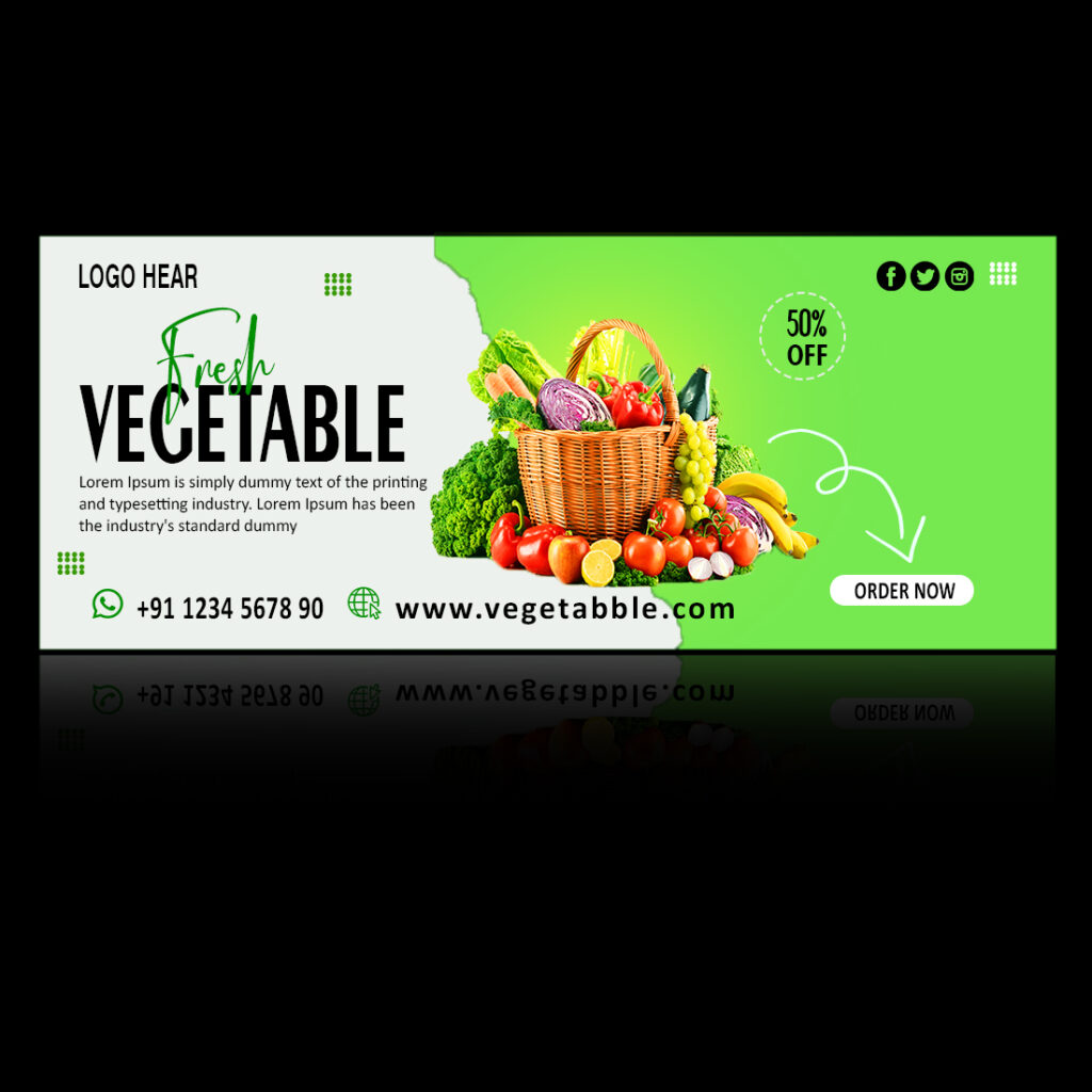 VEGETABLE Banner Template just 10$ only - MasterBundles