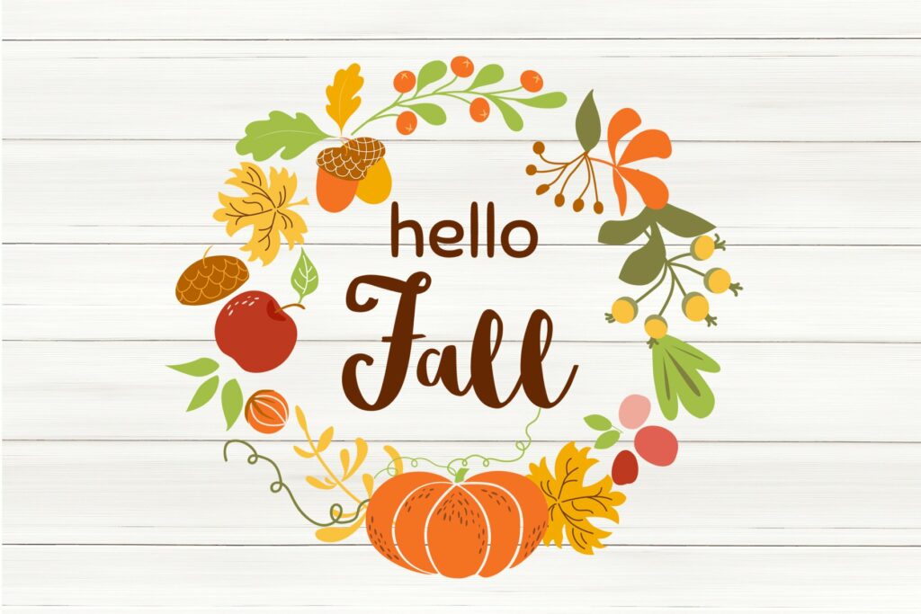 Cute fall clipart. Autumn logo set – MasterBundles