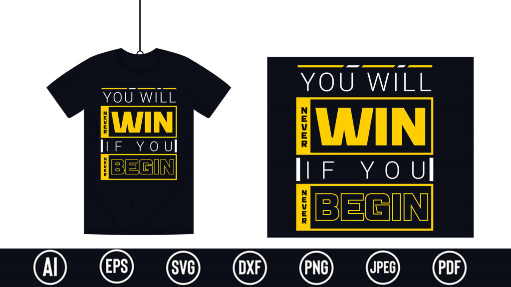 Motivational and Inspirational Modern Typography T-Shirt design with ...
