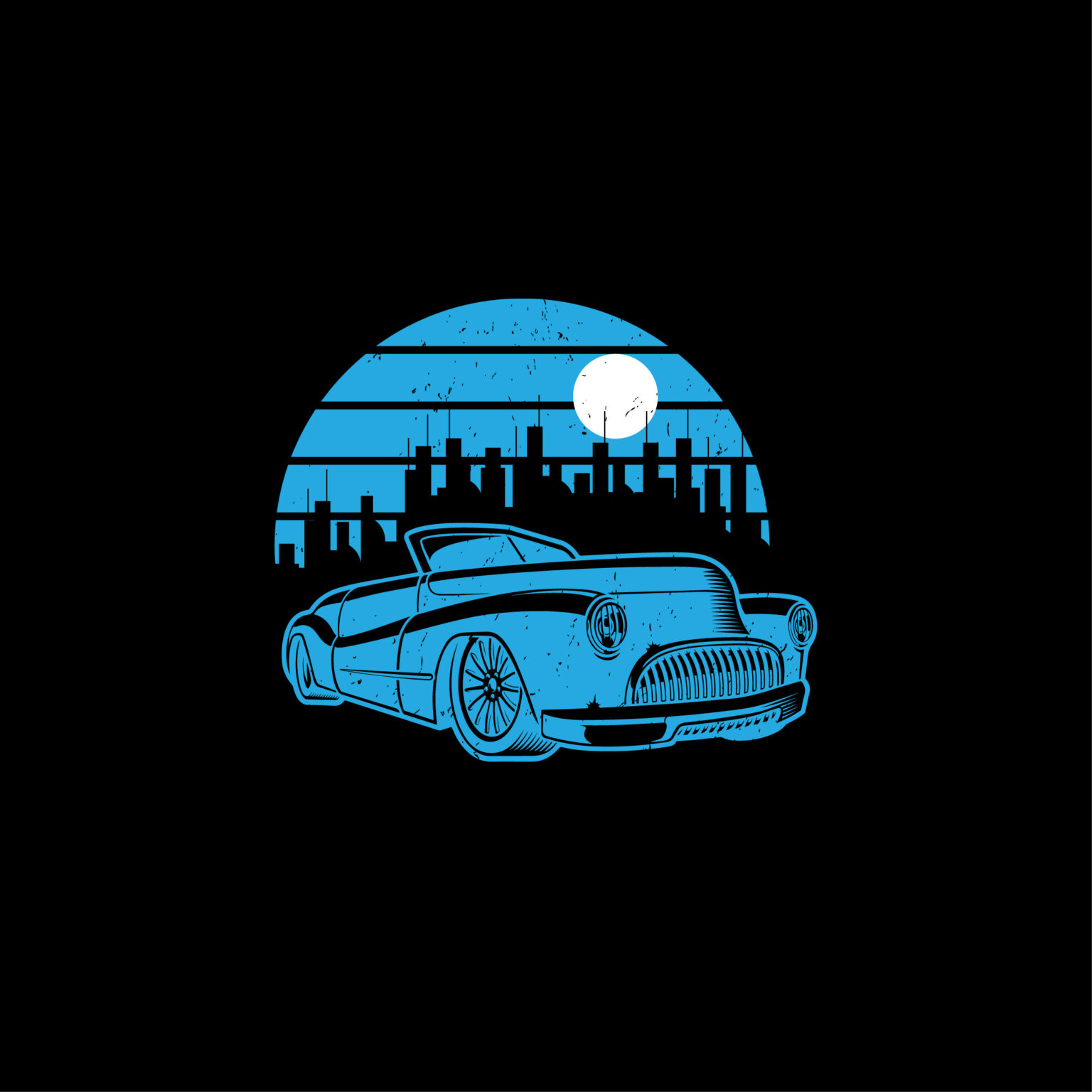 vintage car city typography and vector design - MasterBundles