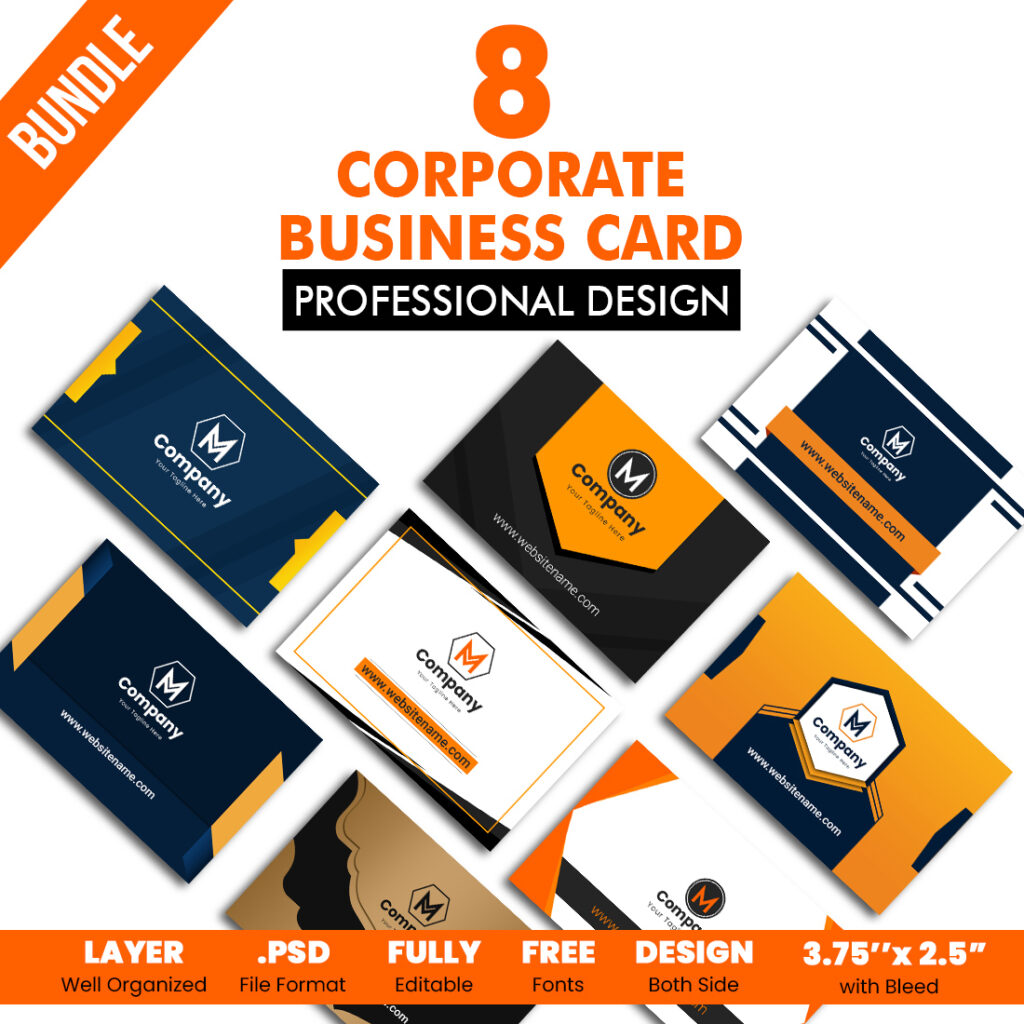 8 Minimal Design Visiting Card Bundle Only $5 - MasterBundles