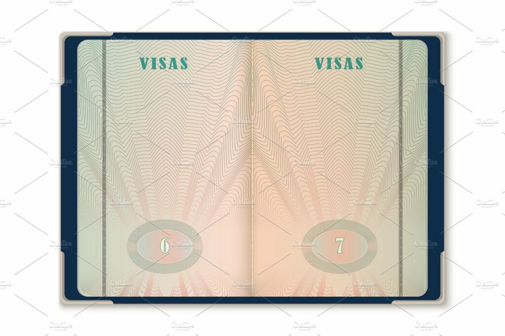 Passport pages for tourist visa identification – MasterBundles