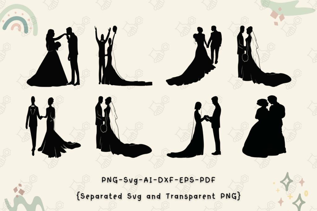 Wedding Couple svg, Bride Groom svg – MasterBundles