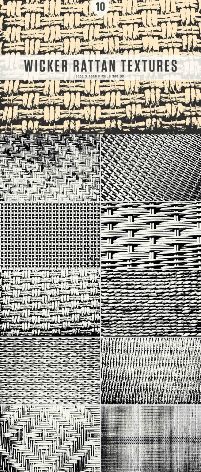 Wicker Rattan Textures – MasterBundles