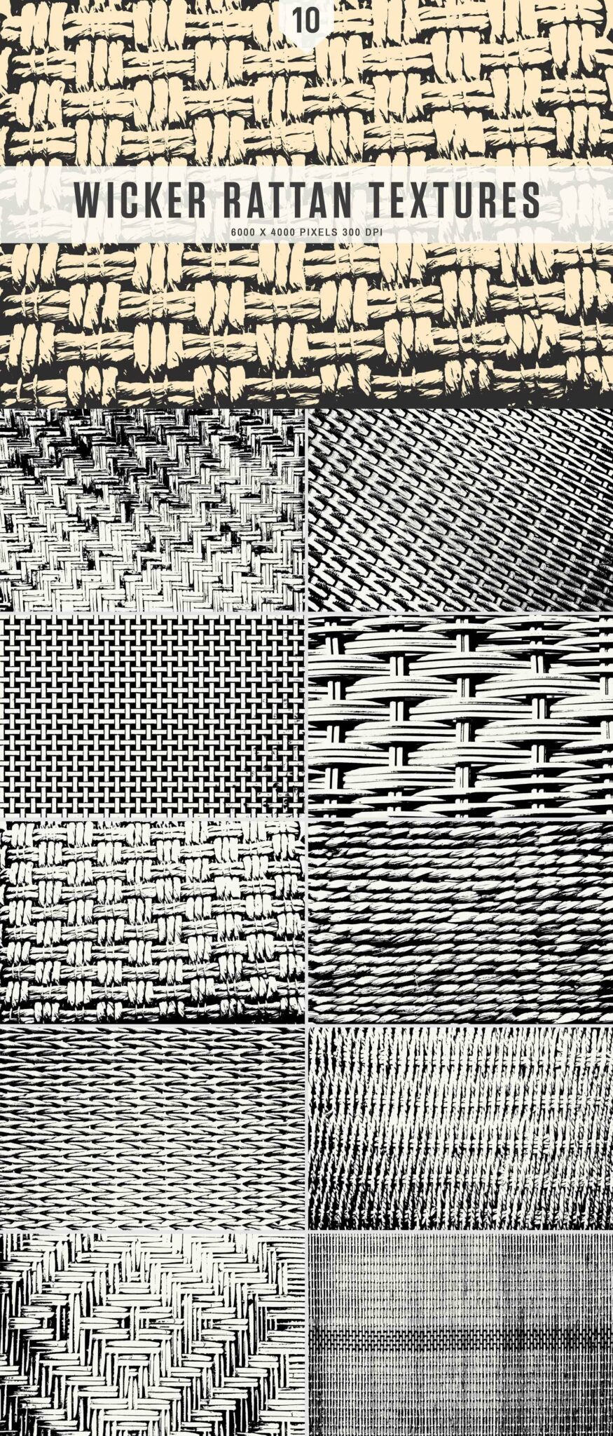 Wicker Rattan Textures – MasterBundles