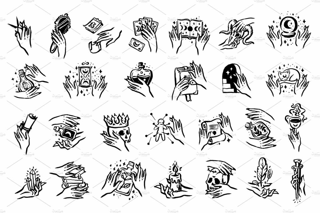 Witchcraft illustrations set – MasterBundles