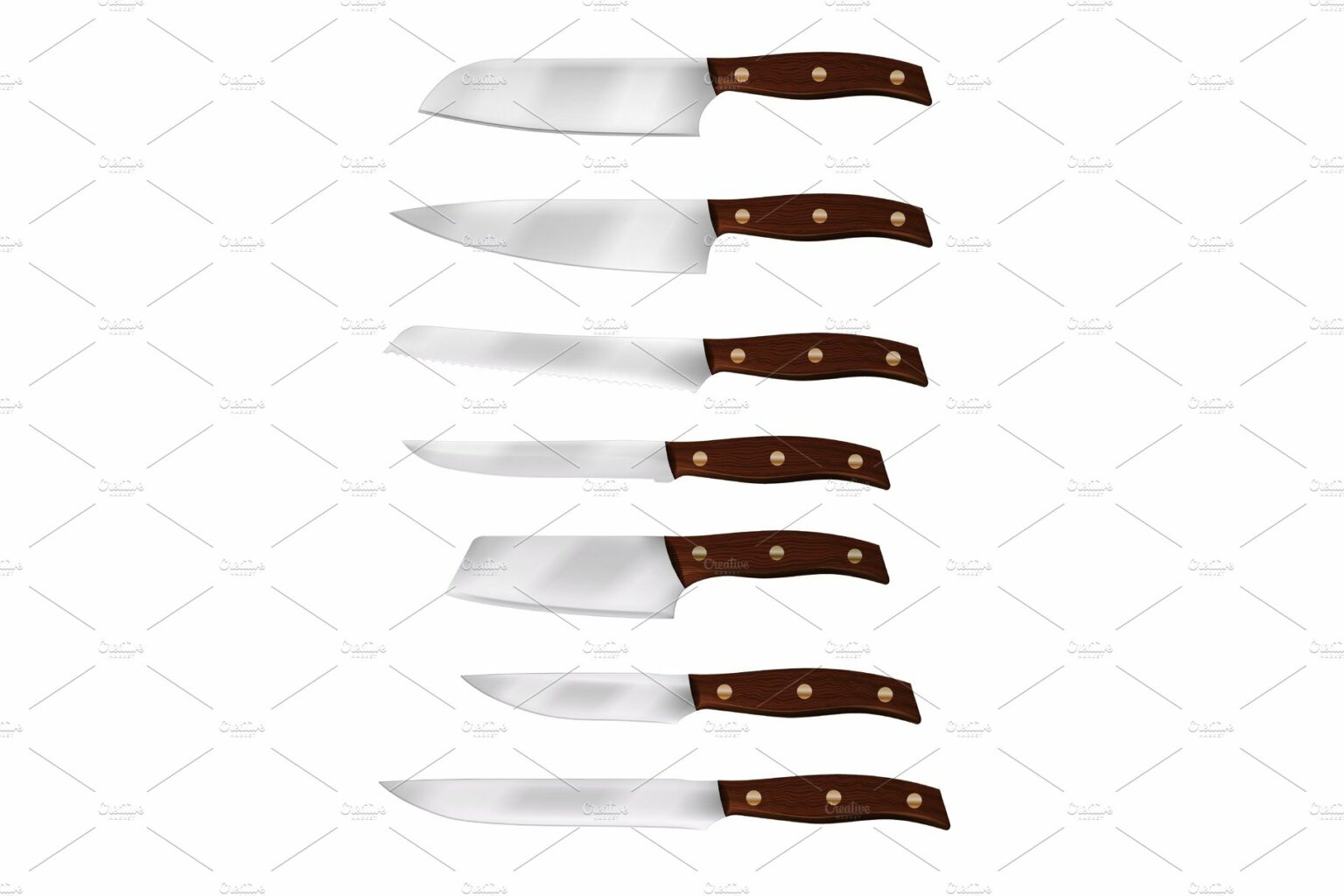 Realistic chef knife and kitchen – MasterBundles