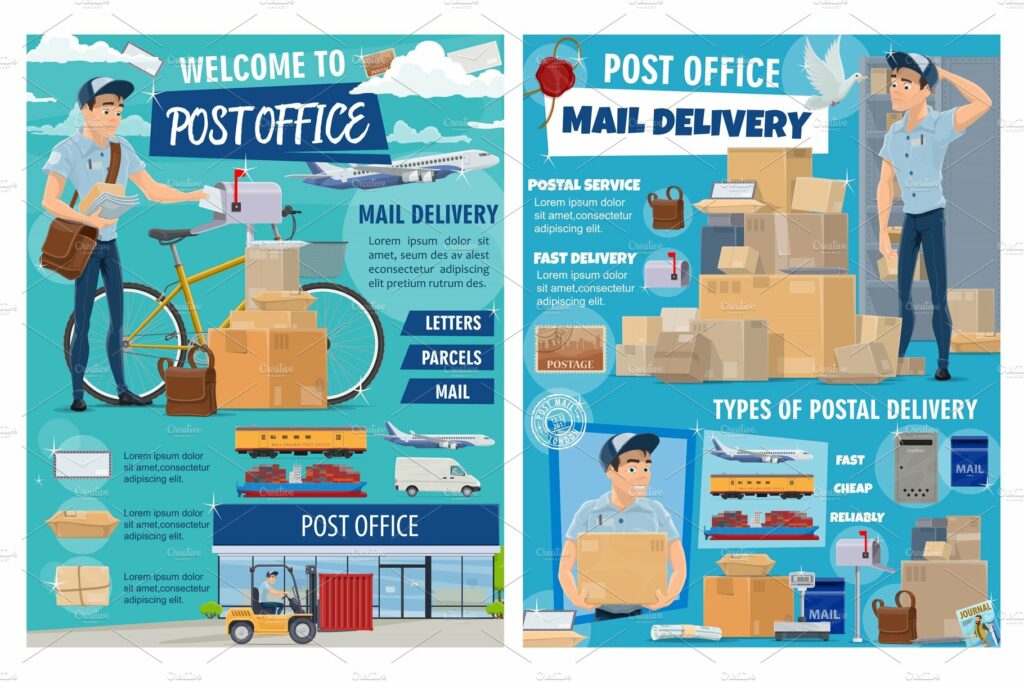 Mail and parcels, post office – MasterBundles