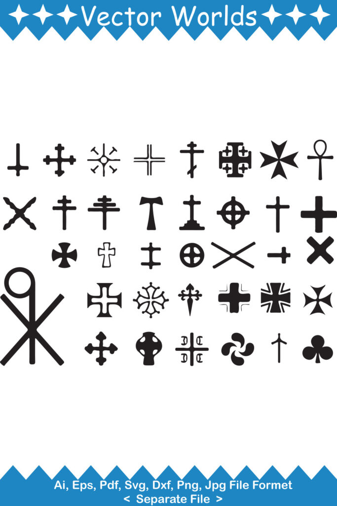 Cross Symbol SVG Vector Design. - MasterBundles