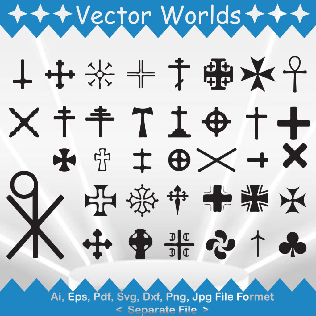 Cross Symbol SVG Vector Design. - MasterBundles