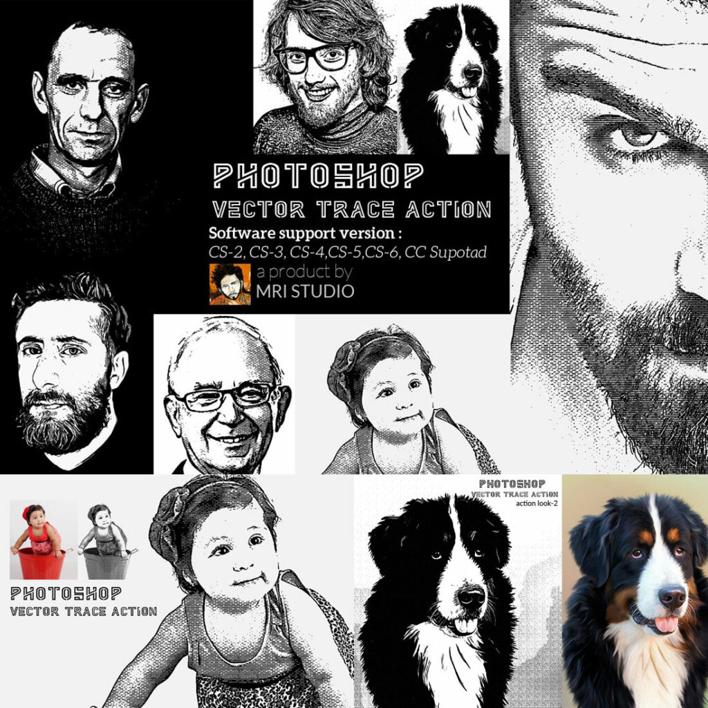 Photoshop Vector Trace Action - MasterBundles Photoshop Vector Trace Action - MasterBundles
