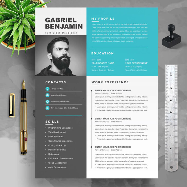Full Stack Developer Resume Template | Professional Resume Template in ...