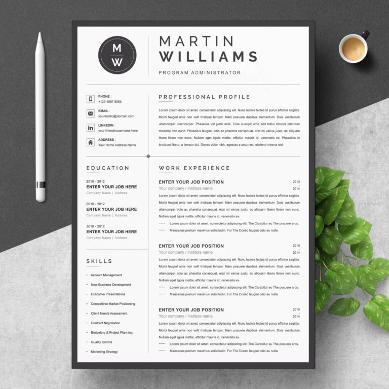 Computer Programmer Resume Template | Creative Professional Resume ...