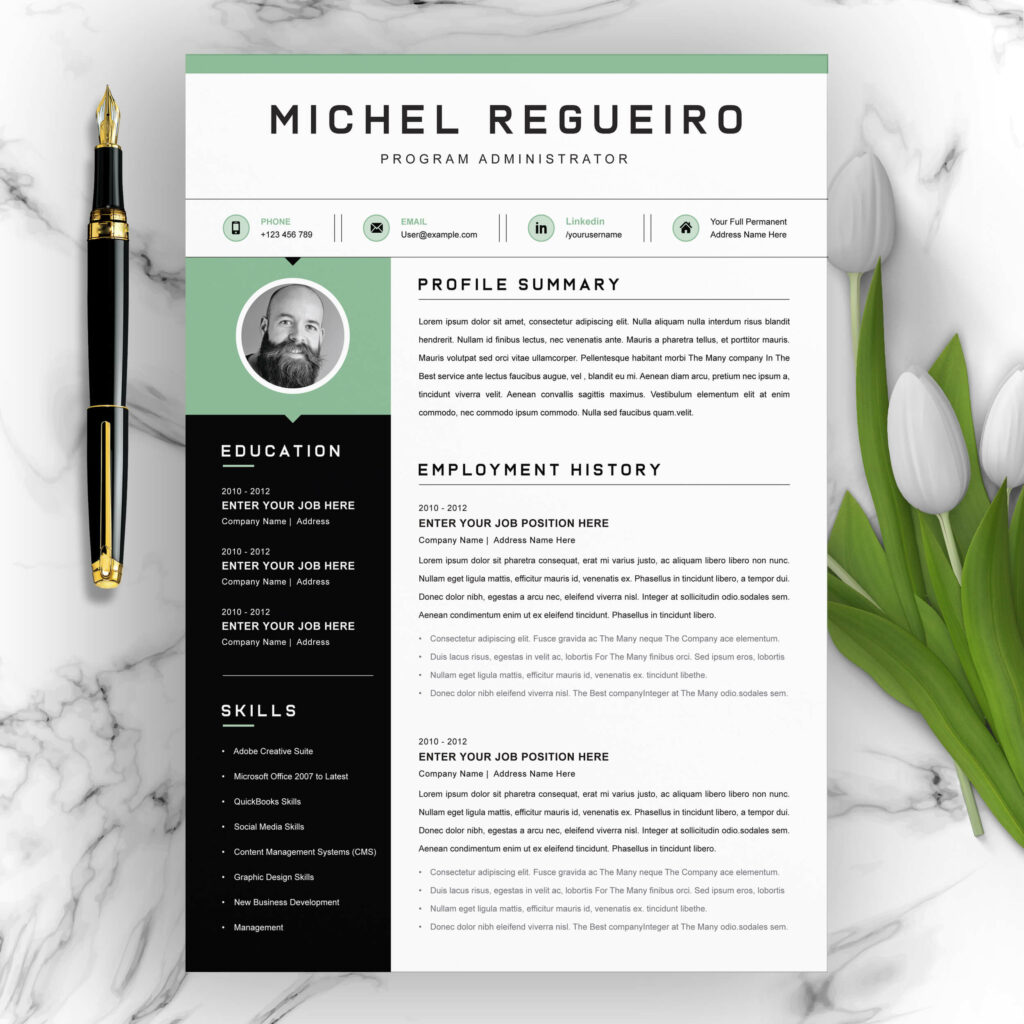Resume Template/CV Design Pattern