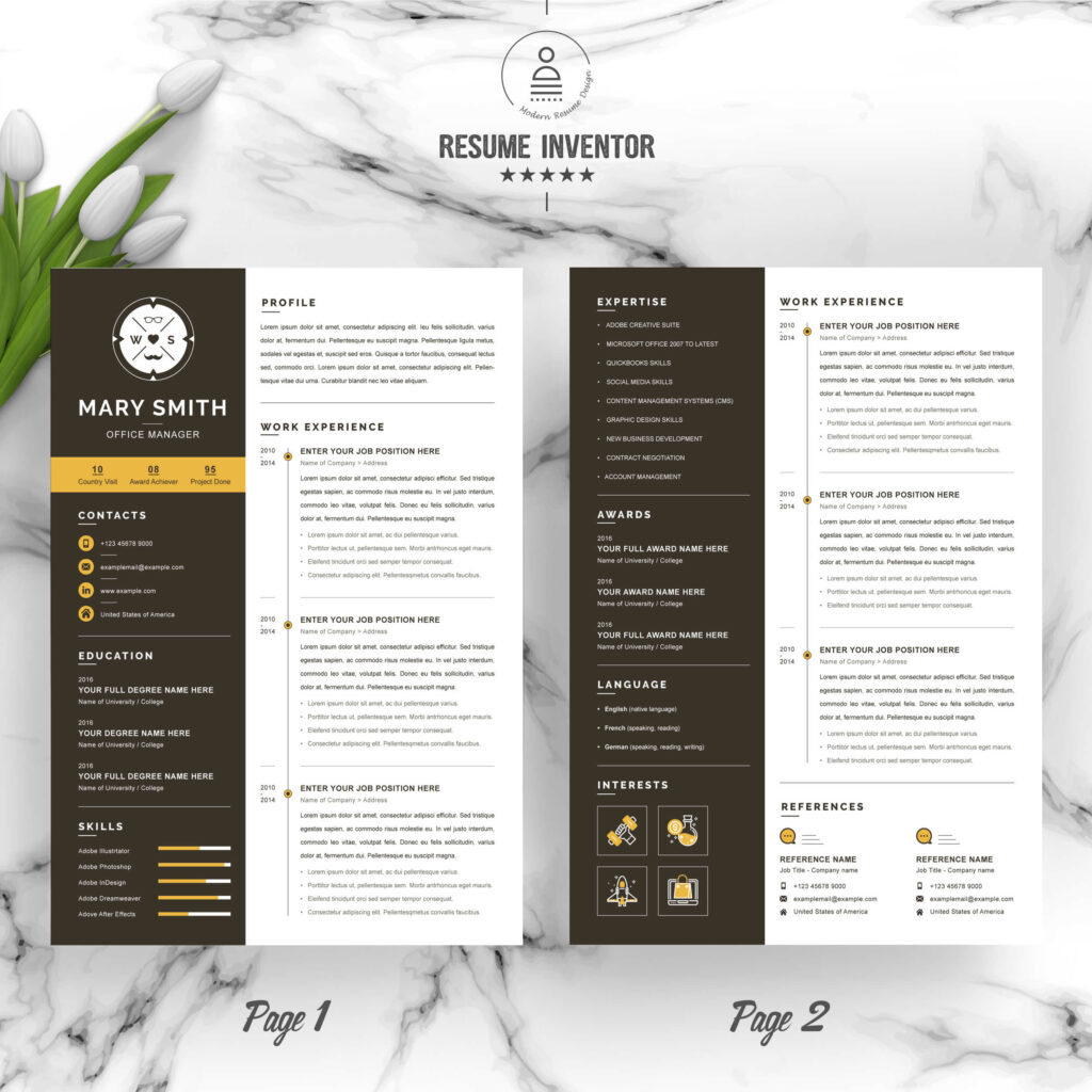 Office Manager Resume Template | Modern Resume Template | CV ...