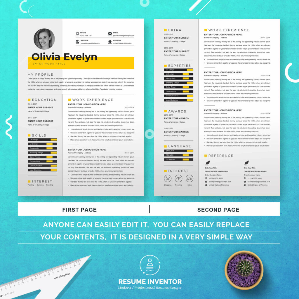 Professional Resume Template for Web designers | CV Template ...