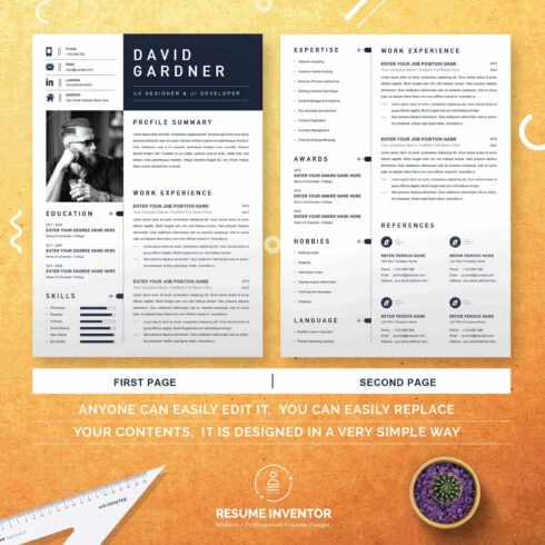 UX Designer & UI Developer CV Template | Resume Template - MasterBundles