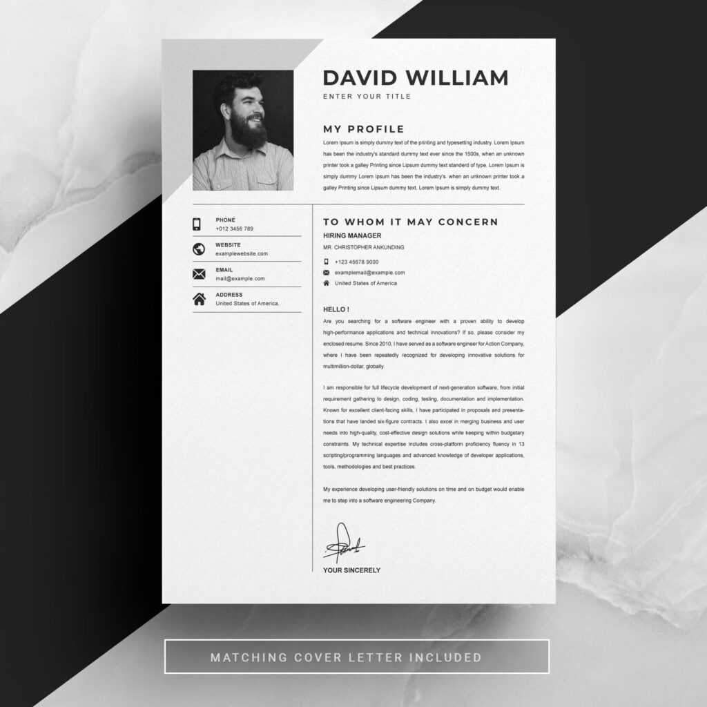 Professional Resume Template for Web designers | CV Template Design ...